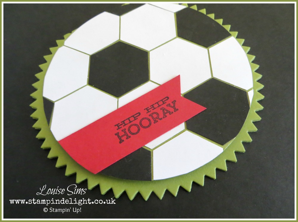 Football Punch Art Card - Stampin' Delight